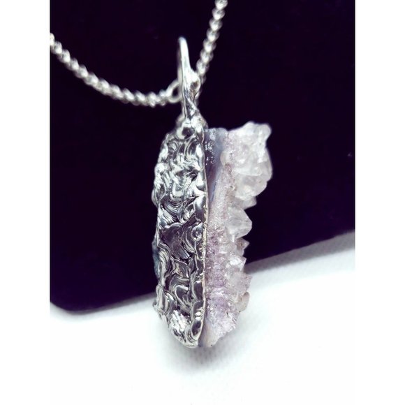 Crystal Rock | Jewelry | Amethyst Cystal Necklace Statement Piece ...
